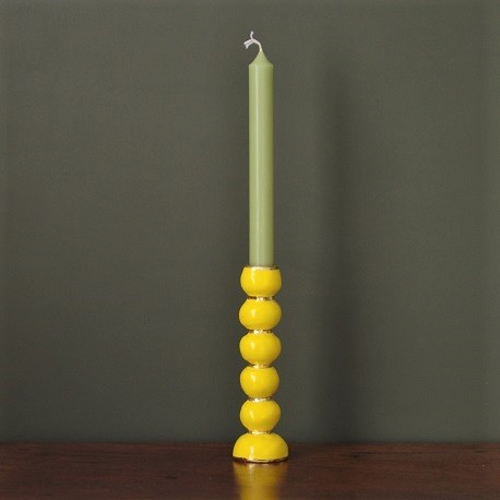 Large Bobbin Candlestick - Yellow - Omelo Mirrors Omelo Decorative ...