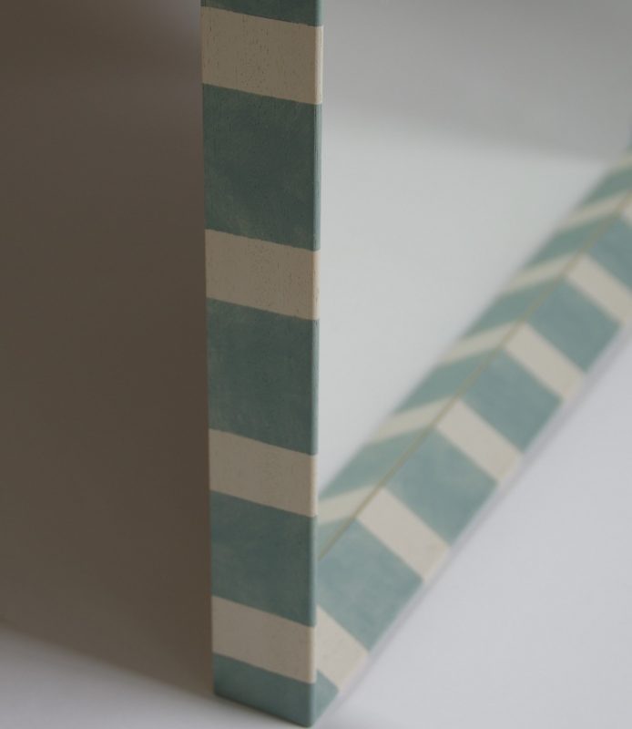 Blue and White Striped Rectangular Mirror - Omelo Mirrors Omelo ...
